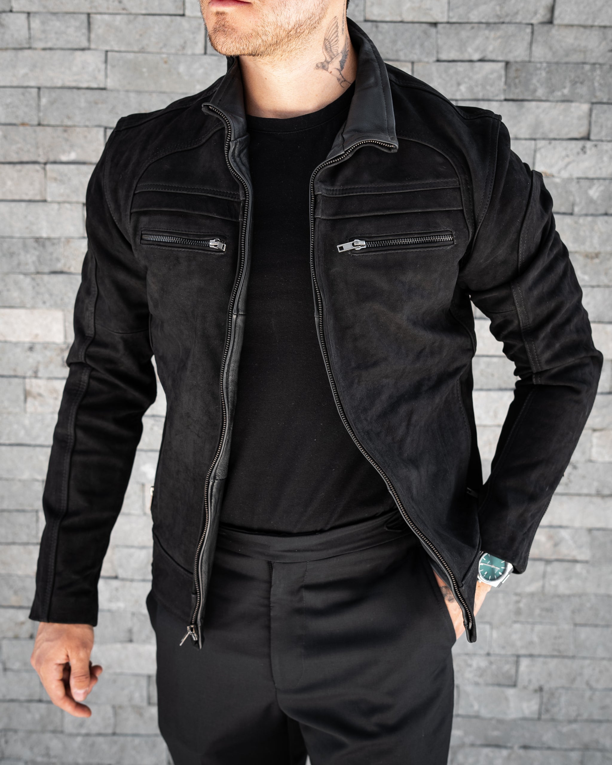 BLACK SUEDE BERLIN JACKET – LEATHER SUPPLY