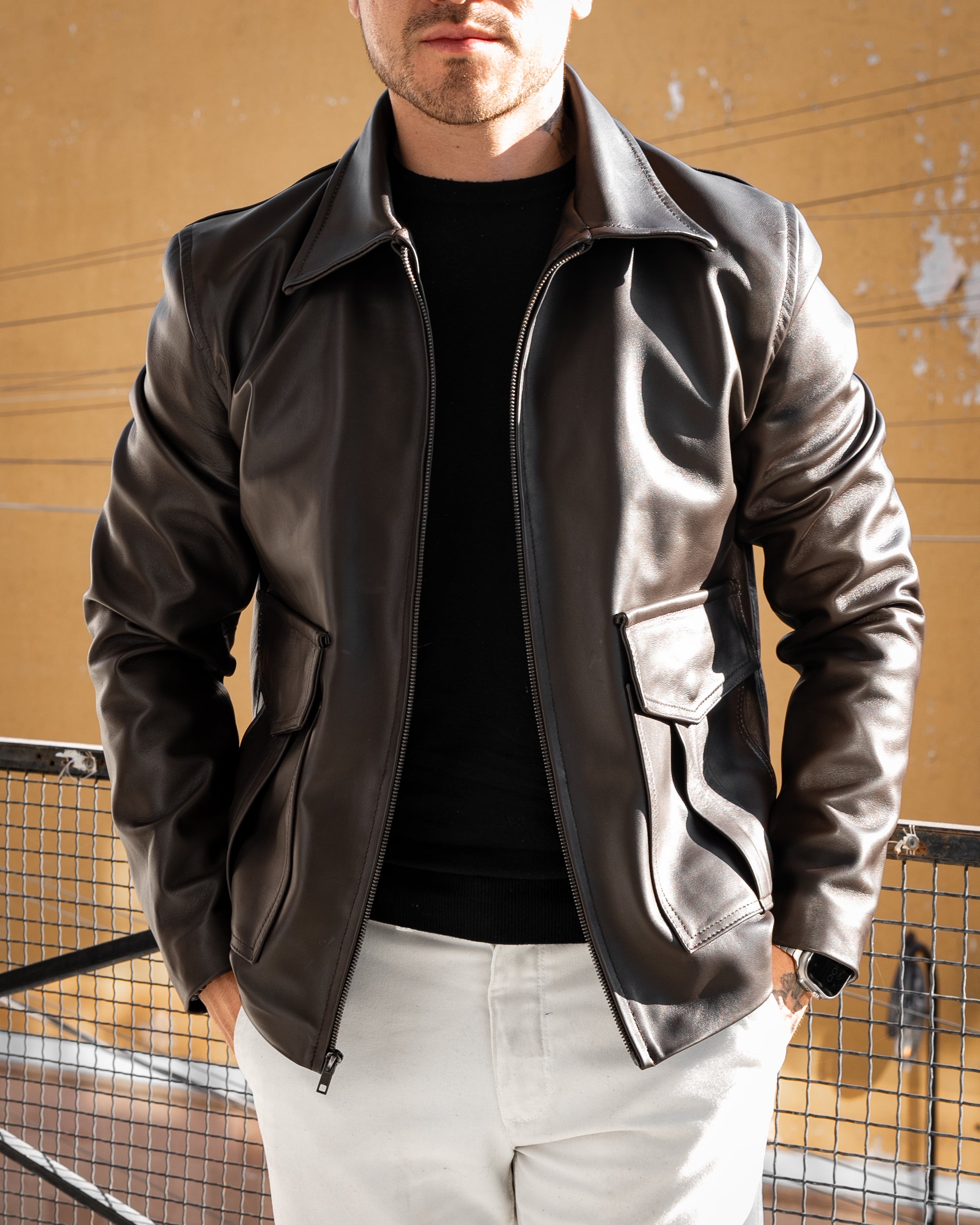 BROWN AUSTIN JACKET – LEATHER SUPPLY